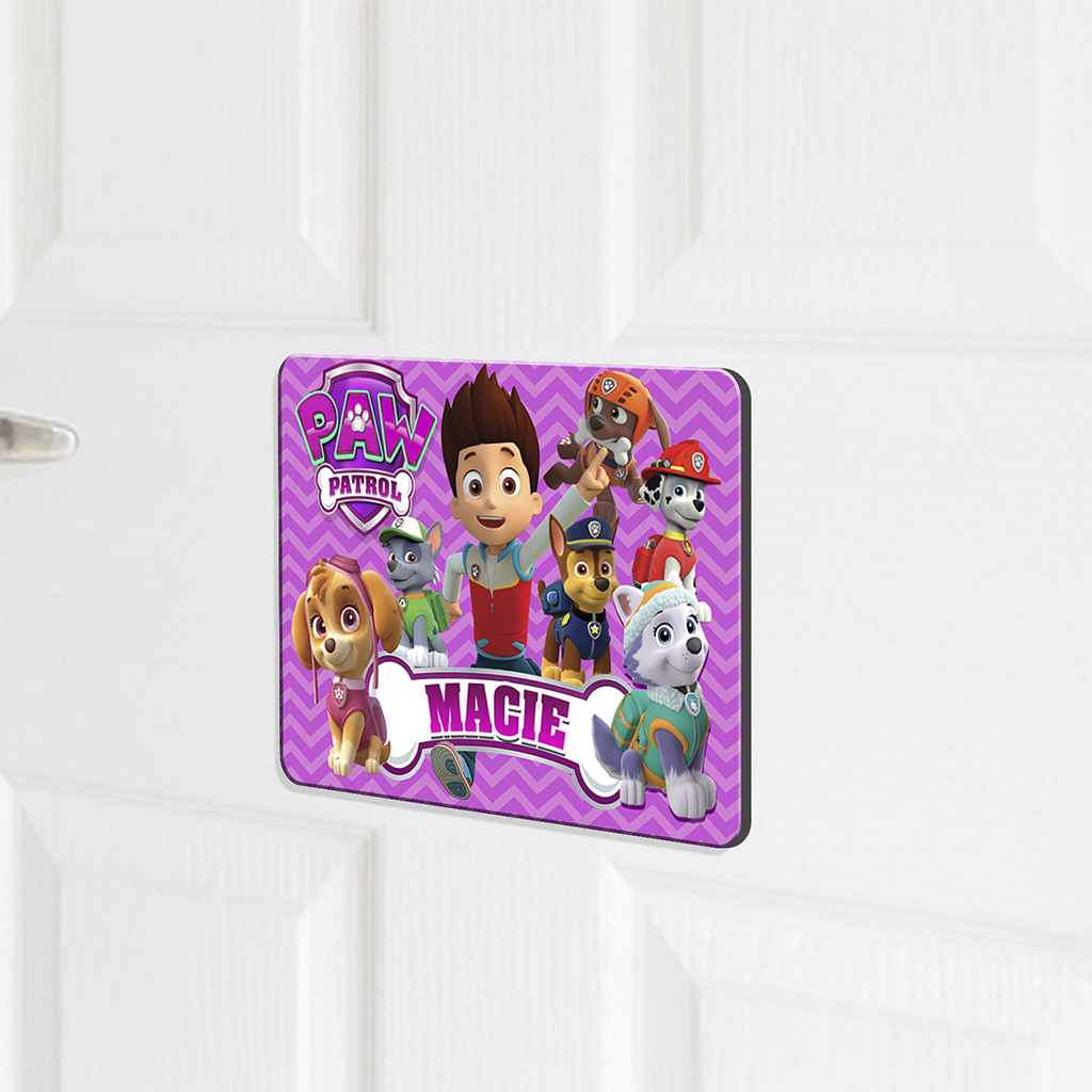 Personalised Cute Paw Patrol Kids Door Sign KD57 - Personalised Gift