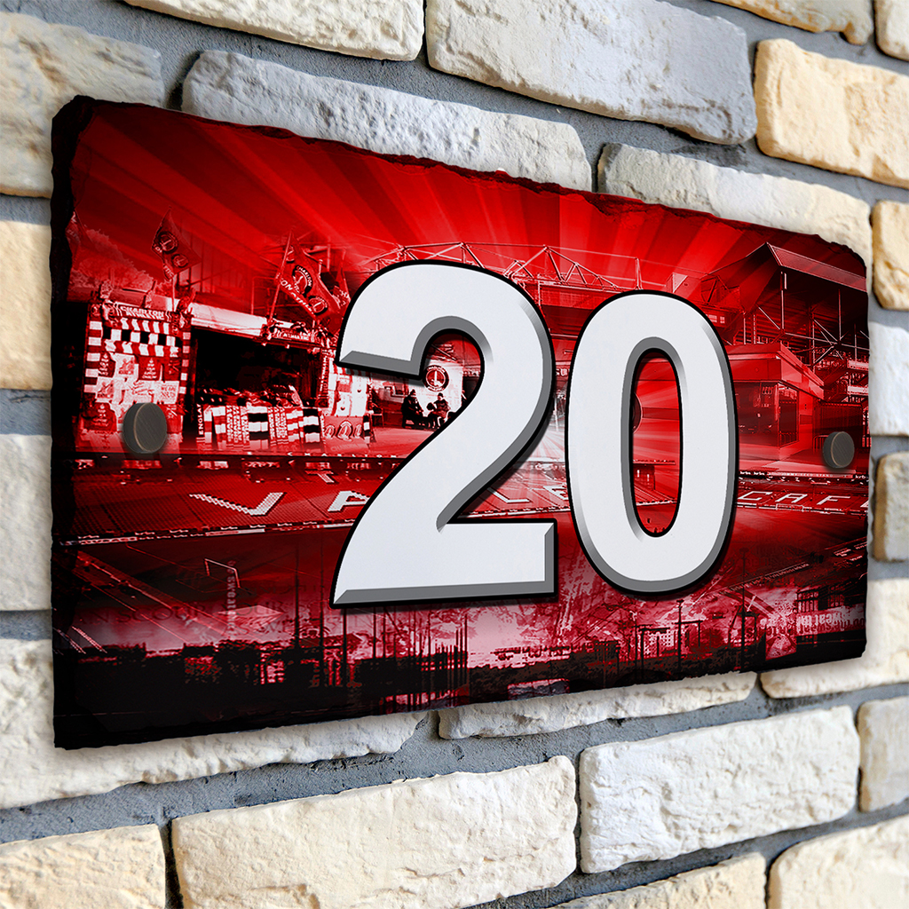 Personalised Charlton Football House Number Slate AFS32 - Personalised Gift